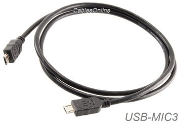 3ft USB Micro-B Male to Micro-B Male Cable w/ Ferrite, Manhattan 307482