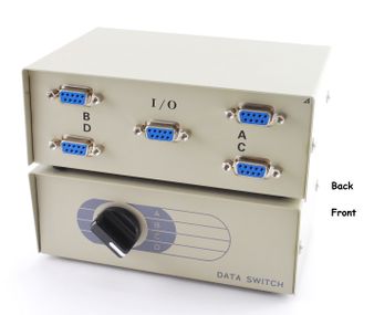 4-Way DB9 Female Manual Switch Box
