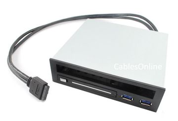 5.25" PC Front Panel Bay for Slim Optical Drive & 2.5" SATA w/ 2x USB 3 ...
