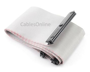 2ft 50-Pin SCSI 3-Connector Internal Ribbon Cable Up To 2 Drives