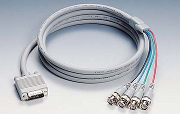 6' DB15 to 4 BNC MAC RGB Monitor Cable