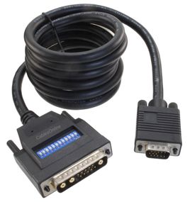 6 ft. 13W3 Male to SVGA (HD15) Male Universal Cable w/ 12 Dip Switches
