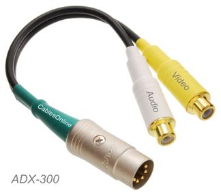 6-inch DIN-5 Male to 2-RCA Female TI/Commodore/Atari to TV Audio/Video ...