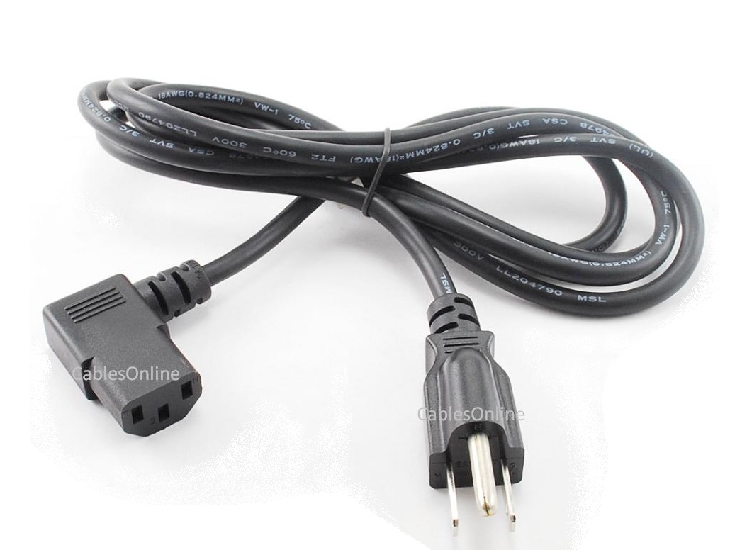 Computer Power Cord Right Angle
