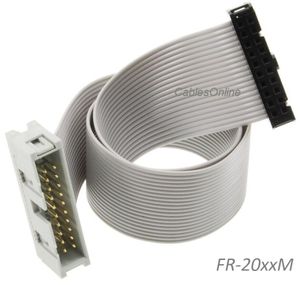 6in 20-Pin (2x10) 2.54mm-Pitch Male/Female 20-wire IDC Flat Ribbon Extension