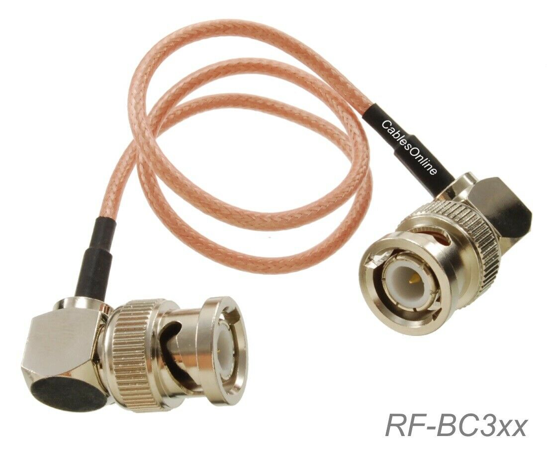 BNC Right-Angle Male to BNC Right-Angle Male RG316 Cable
