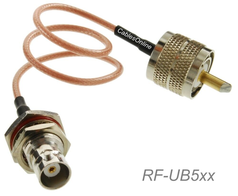BNC Bulkhead Female to UHF PL259 Male RG316 Cable