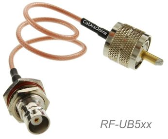 BNC Bulkhead Female to UHF PL259 Male RG316 Cable