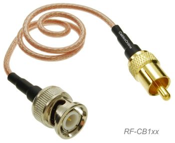 BNC Male to RCA (Phono) Male RG316 Cable