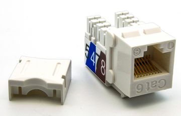 CAT6 RJ45 110-Type Keystone Jack, White