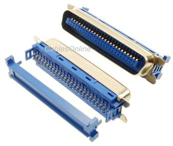 Centronics 50-Pin IDC Type Male CN50 Crimp Connector for Ribbon Cable