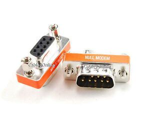 DB9 Mini NULL MODEM Male/Female Data Transfer Adapter
