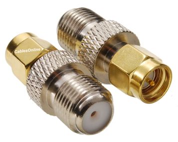F-Type Female to SMA Male Coaxial RF Adapter, CablesOnline RF-M112