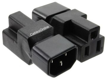IEC 320 C14 Male to Nema 5-15R Female Power Adapter