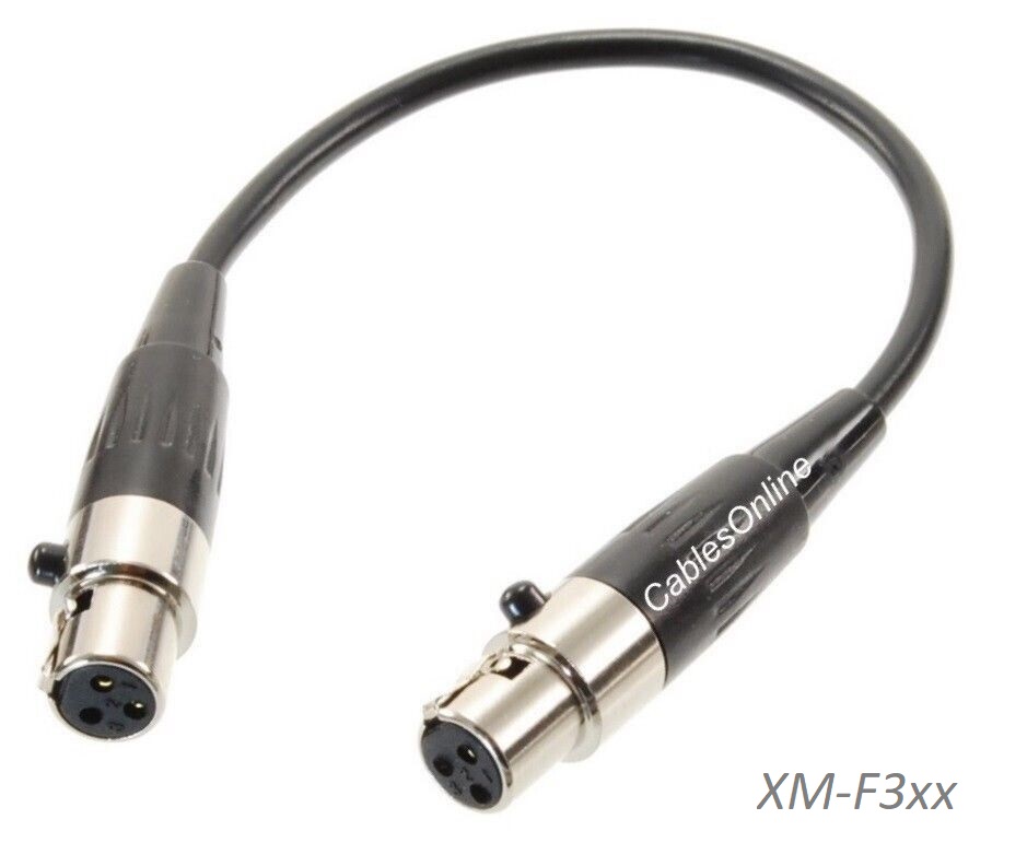 Mini XLR 3-Pin Female to Mini XLR 3-Pin Female Pro Audio Cable