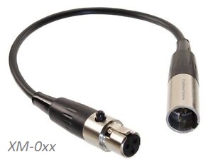 Mini XLR 3-Pin Female to Mini XLR 3-Pin Male Pro Audio Cable