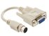 MiniDin6F to DB9F PS/2 to Serial Mouse Adapter w/6" Cable