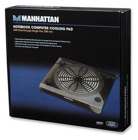 NoteBook Computer Cooling Pad, Single 200mm Fan, Manhattan 703406