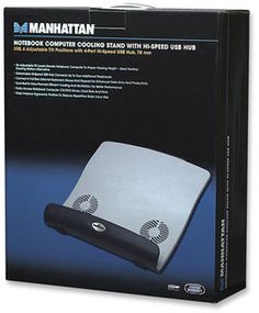 Notebook Computer Cooling Stand with USB Hub, Manhattan 190039 www ...