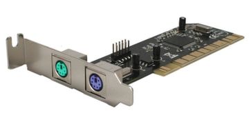 PS2 Keyboard/Mouse 2-Port + USB 2.0 Internal Header Low Profile PCI Card