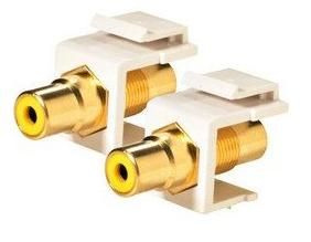 RCA Jack-To-Jack Keystone - Yellow Band