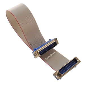 DB25 Male to DB25 Male 25-wire 28AWG Flat Ribbon Cable