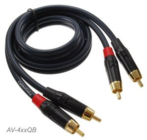 4ft Two-RCA Male/Male Gold-Plated Premium OFC Blue Audio Cable
