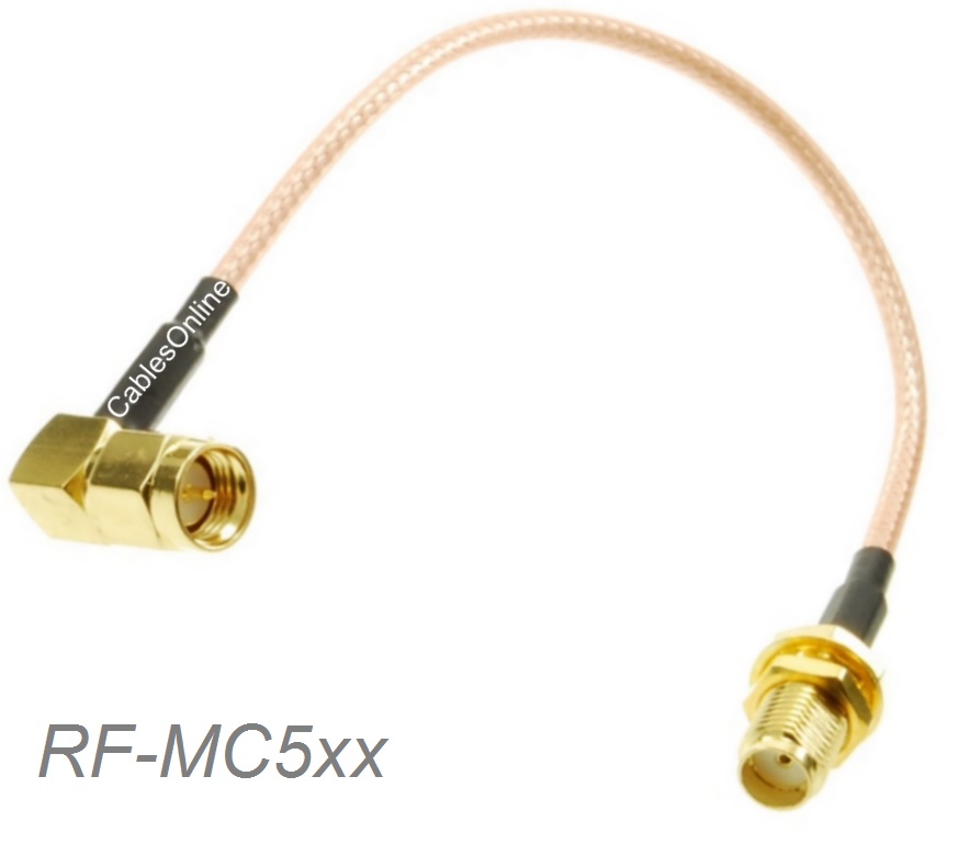 SMA Right-Angle Male to SMA Bulkhead Female RG316 Cable