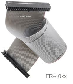 6in 40-Pin (2x20) Female to Female 2.54mm-Pitch 40-wire IDC Flat Ribbon ...