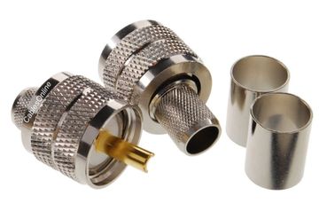 UHF PL-259 Male Crimp Type RF Connector for RG8/RG213/LMR400 Coax Wire