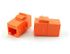 CAT6 Female/Female RJ45 Ethernet Orange Keystone Jack Coupler