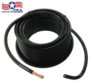 RG8X Mini-RG8 50-Ohm Bare-Copper Made-in-The-USA Bulk Coax Cable, Per foot