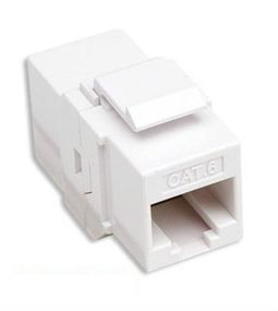 RJ45 Female to Female UTP CAT.6 Keystone Coupler, White, Manhattan 505147