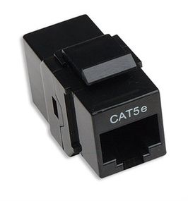 RJ45 Female to Female UTP CAT5e Keystone Coupler, Black, Manhattan 504775