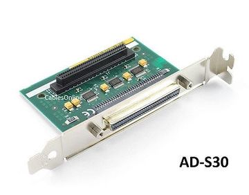 SCSI-3 68 Pin Female internal to SCSI-3 External Adapter with Bracket