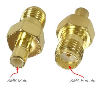 SMB Male to SMA Female 50 ohm impedance Coaxial RF Adapter