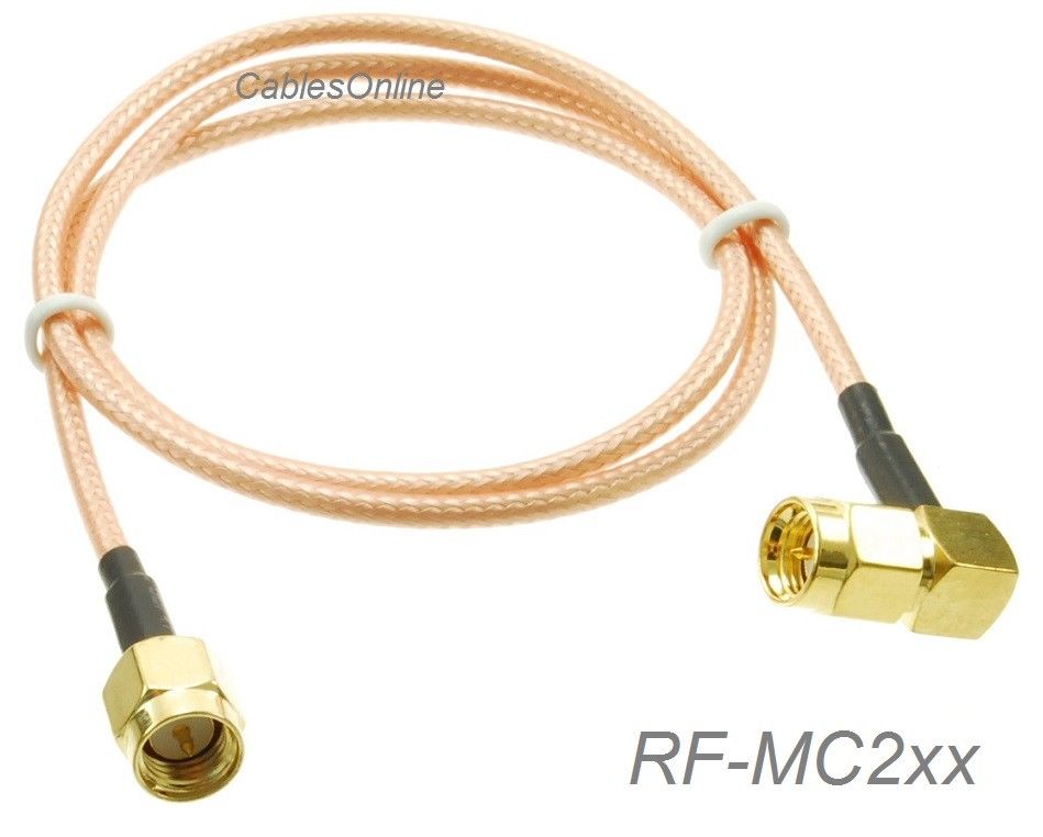 SMA Right-Angle Male to SMA Male RG316 Cable