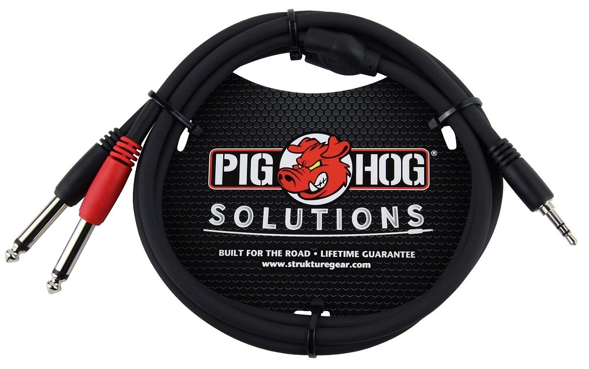 Stereo Breakout Cable, 3.5mm TRS Stereo Male to Dual 1/4" TS Mono Male