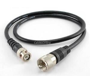 UHF (PL-259) Male / BNC Male RG-8X Coaxial Cable
