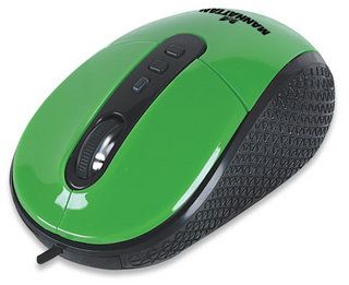 USB RightTrack™ Adjustable 3-Level Resolution Optical Mouse, Green ...