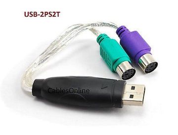 USB to Dual PS/2 Keyboard & Mouse Converter Cable Active Adapter