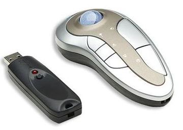 Wireless Presentation Mouse Built-In Laser Pointer and Optical Trackball