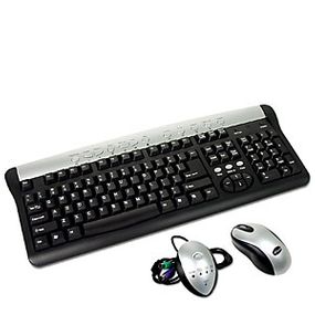 Wireless PS/2 Keyboard and 3-Button Optical Mouse