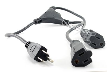 Y-Splitter Liberator AC Power Strip Extension Cable, Manhattan 303064