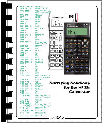 D'Zign Surveying Solutions Book for the HP35s - Allowed on NCEES Tests!