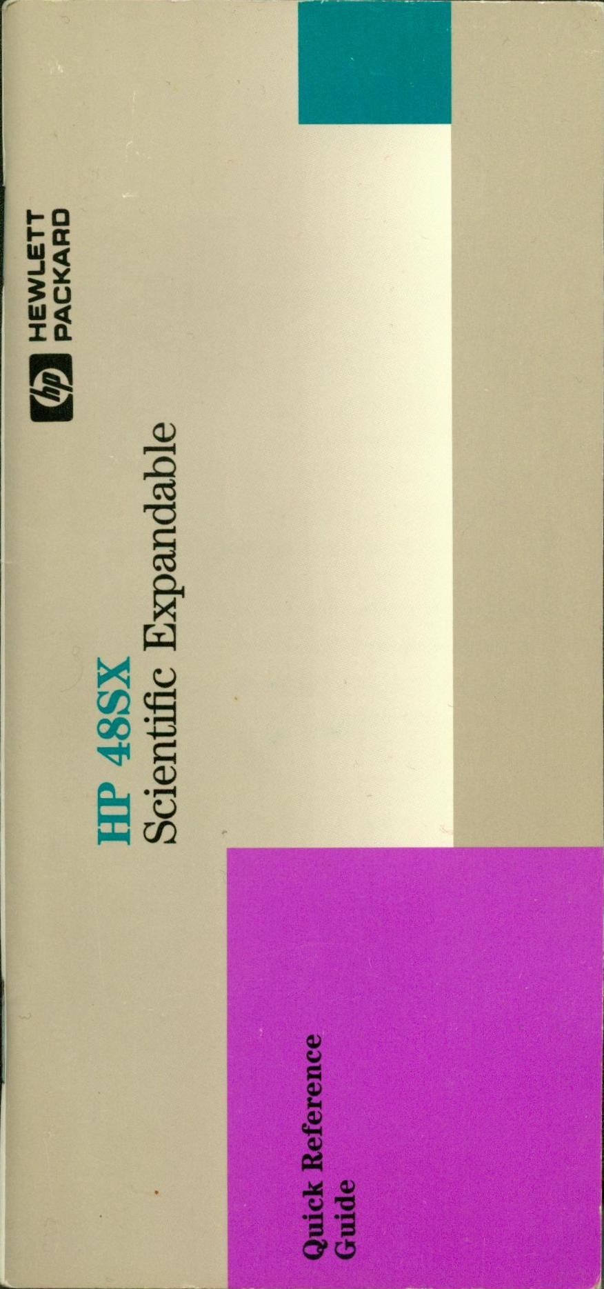 Hewlett Packard HP-48 Quick Reference Guide