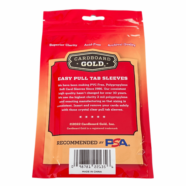 Easy Pull Tabbed Card Sleeves (Standard/Regular) Case/10,000 ...