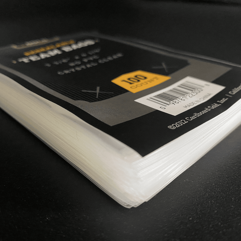 Resealable team bags for standard size trading cards