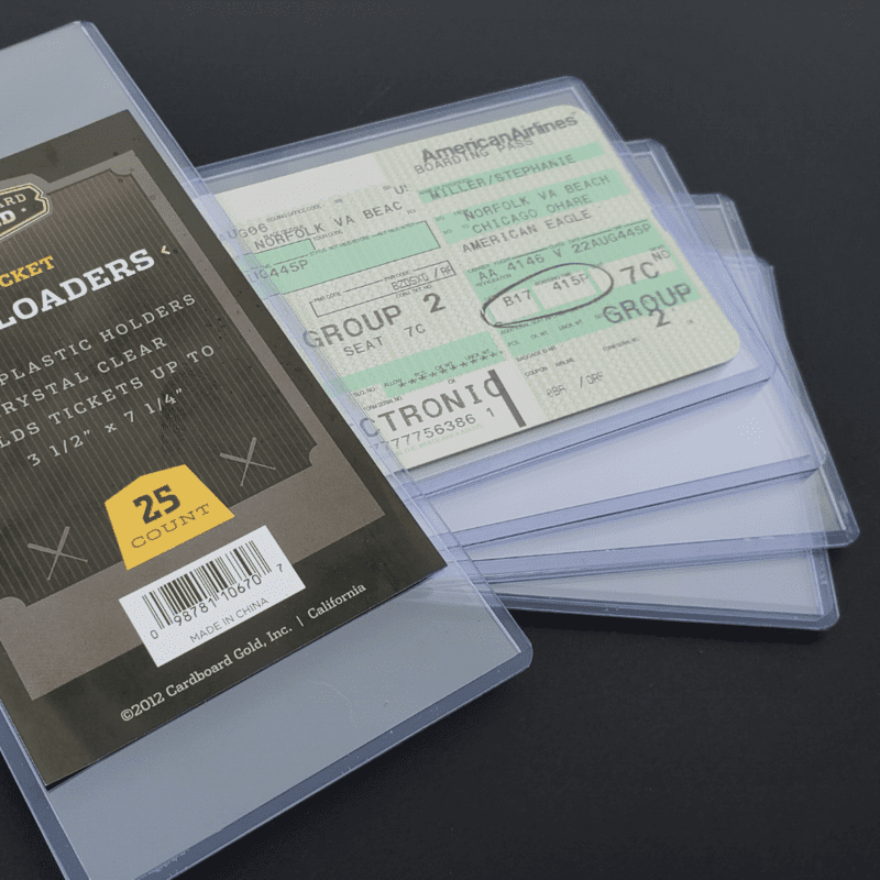 Top-Load Ticket Holder (Case/500) | Cardboard Gold