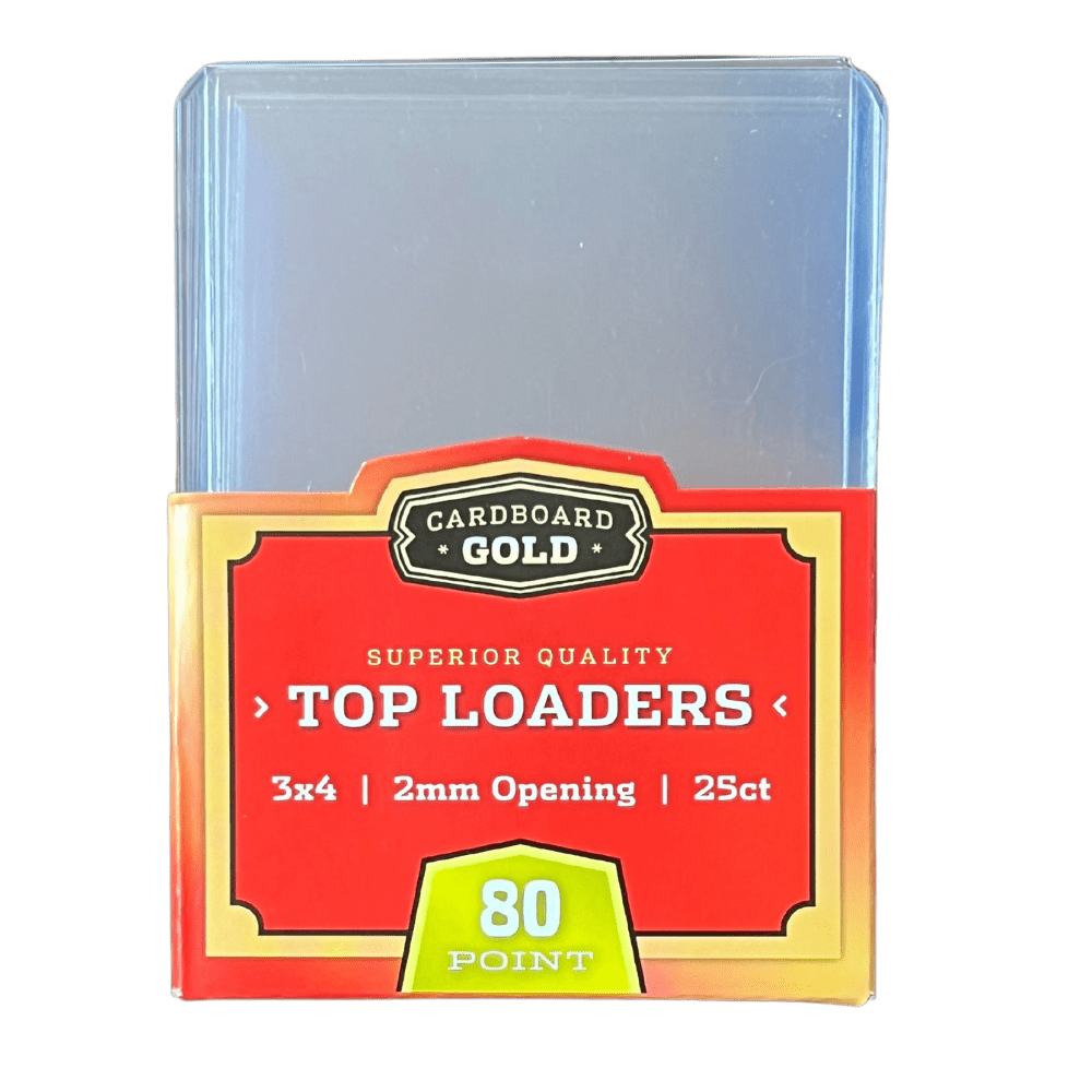 Top Loader 3x4 For Trading Cards 2mm 80 Point Cardboard Gold